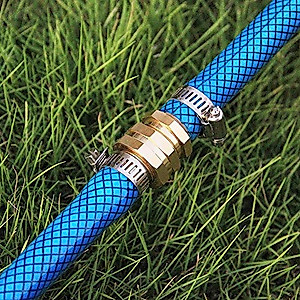 Twinkle Star Garden Hose Repair Connector with Clamps, Male and Female Garden Hose Fittings, 3 Set