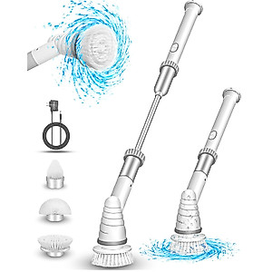 DIMUAT Electric Spin Scrubber, Shower Scrubber for Cleaning, Cordless Grout Power Bathroom Cleaner for Cleaning Tile, Floor, Bathtub