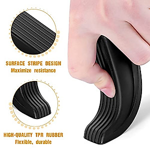 Crosize Door Stoppers for Bottom of Door on Floor, Door Gaps, Rubber Door Stop Wedge, Sturdy Stackable Door Stops for Carpet Heavy Duty Door (3 Pack, Black)