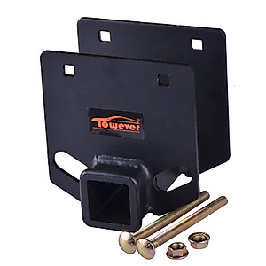 Towever 83803 Towever Trailer Hitch Receiver, RV Bumper Hitch Receiver 2 Inch for 4 x 4 Inches Square RV Bumper Rack Trailer Towing Purpose