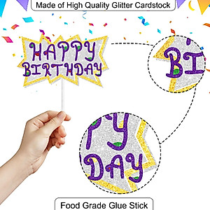 Cartoon Happy Birthday Cake Toppers for Kids - Perfect as cartoon-themed birthday party, baby shower party, or TV show party decorations for boys or girls - SugarGer
