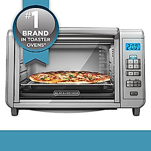 BLACK+DECKER 6-Slice Digital Convection Countertop Toaster Oven, Stainless Steel, TO3280SSD