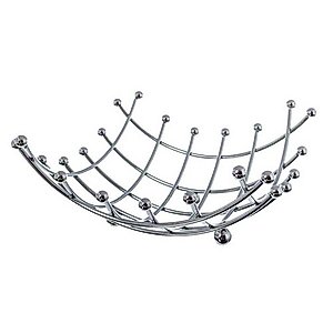 American Metalcraft BAS1 8" Chrome Square Space/Time Continuum Basket