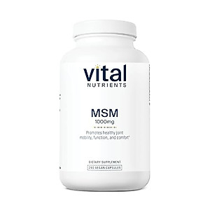 Vital Nutrients - MSM - Natural Form of Organic Sulfur - 240 Vegetarian Capsules per Bottle - 1000 mg