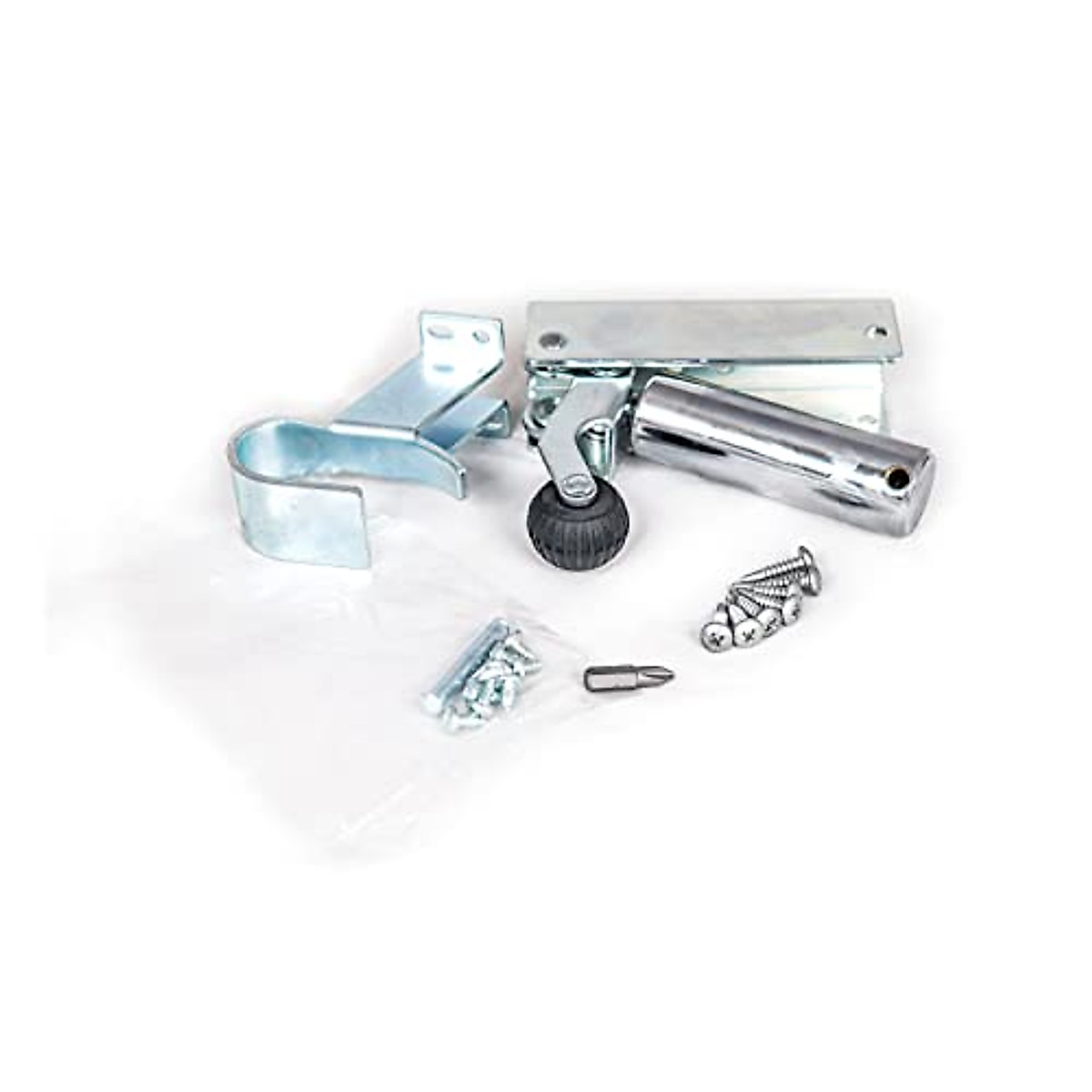 Kason 1092 Polished Chrome Hydraulic Door Closer, 7/8" to 1 5/8" Offset, and Hardware KIT