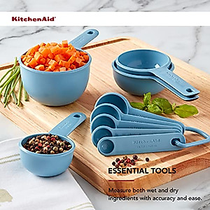 KitchenAid Universal Measuring Cup and Spoon Set, 9 Piece, Blue Velvet