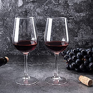 FAWLES Fully Tempered Wine Glasses, Shock Resistant Wine Glass Set for Red or White Wine, Dishwasher Safe Stem Glasses for Restaurants, Bars, Home (Set of 8, 15.5 oz)