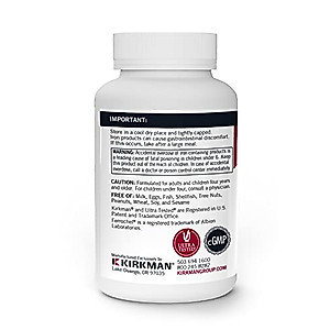 Kirkman - Iron Ferrochel 5mg - 120 capsules - Aids Hemoglobin & Myoglobin Production - Supports Red Blood Cells Formation - Hypoallergenic