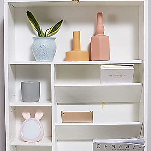 HOMCOM Compact Fold Out Wall Mounted Convertible Desk with Storage, White