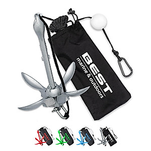 Best Marine and Outdoors Kayak Anchor, 3.5 Pound Anchor System for Kayaks, Canoes, SUP Paddle Boards & Jet Skis, Fishing, Boating & Kayaking Accessories