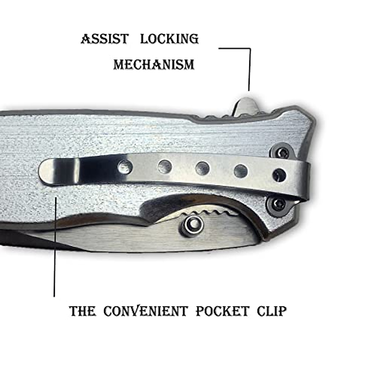 Small Pocket Knife,Pocket Knife for Men,7.9 Inch ,Wooden Handle with Knife Clip, a Gift for Husband,Son,Dad,Brother original steel color