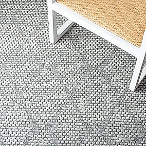 SAFAVIEH Marbella Collection 7' Round Silver/Grey MRB551G Handmade Premium Wool Area Rug