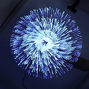 PUSOKEI 3D Holographic Fan Advertising Machine,LED Projection Fan Naked Eye 3D Display 800x480P 224 Lamp Beads,Support /APP,16GB TF Card,Suitable for Business, Holiday