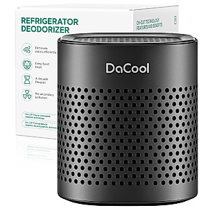 Refrigerator Deodorizer Lasts for 10 Years Refrigerator Odor Eliminator Fridge Deodorizer Travel Size Air Purifiers, More Effective Than Baking Soda Bamboo Charcoal Air Purifying Bag, Black