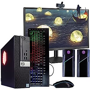 Dell Optiplex 5050 (RGB) Desktop Computer | Quad Core Intel i5 (3.2) | 8GB DDR4 RAM | 500GB SSD Solid State | Windows 10 Professional | 22in LCD Monitor | Perfect Family Computer (Renewed)