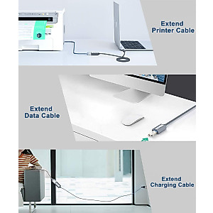 USB C to USB 3.0 Adapter (6.6ft),USB Type C Male to USB 3.0 Female OTG Cable Thunderbolt3 to USB Adapter Compatible with iPhone 16 Pro Max/16 Plus/16/15, iPad MacBook Pro/Air 2023, Galaxy S24/S23/S22