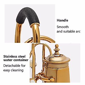 GXFCHYL Belgian Belgium Luxury Royal Family Balance Syphon Siphon Coffee Maker Retro Coffee and Tea Maker Gold Syphon Coffee Brewer 400ML (Gold)