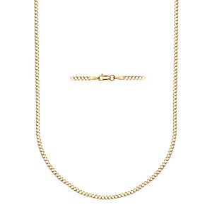 PORI JEWELERS 10K Gold 2.0mm Cuban/Curb Link Chain Necklace-Multiple lengths available-Made In Italy (Yellow, 22)