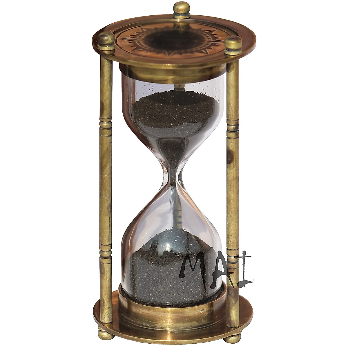 Decorative 1 Minute Brass Sand Timer - Vintage Nautical Style