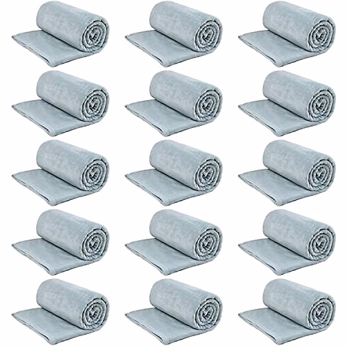 EIUE 15 Pack of Bulk Fleece Throw Blankets,Wholesale Ultra Soft Cozy Blanket for Home Decor,Wedding Favors and Charitable Donation