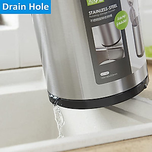 RedCall Stainless Steel Cooking Utensil Holder,360° Rotating Kitchen Utensil Holder,Extra Large Spatula Spoon Holder Counter,Weighted Base Utensil Caddy Storage Organizer for Countertop (Round)