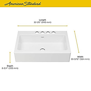 American Standard 77SB33220A.308 Delancey 33 x 22 Single Bowl Apron Front Cast Iron Kitchen Sink, 33 x 22 inch, Brilliant White