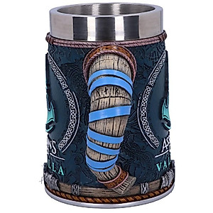 Assassin's Creed Nemesis Now B5335S0 Officially Licensed Valhalla Viking Game Tankard, Resin w. Stainless Steel, 300 milliliters, Multicolour