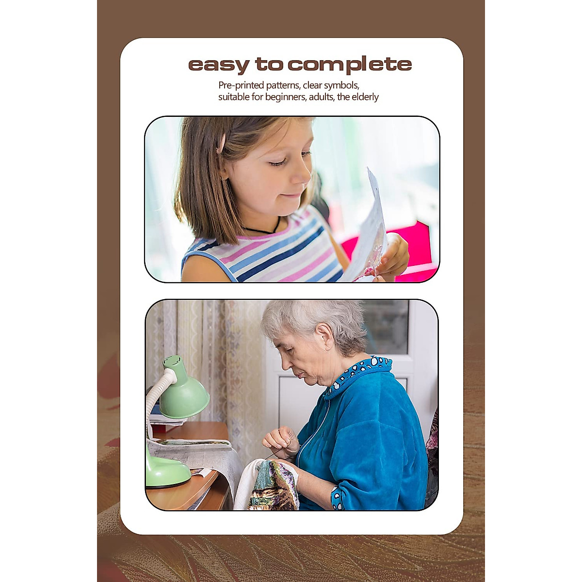 Golden Retriever Stamped Cross Stitch Kits Adults Beginners Pre-Printed Pattern 11CT DIY Embroidery Easy Needlepoint Kits Personalized Gifts for Home Decor 16x20inch