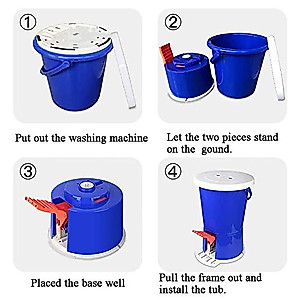 ZLXDP Mini Washing Machine Socks Artifact Bucket Household Underwear Washing Machine Split Convenient Clothes