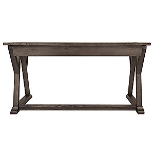 Signature Design by Ashley Luxenford Rustic Farmhouse 60" Home Office Desk with Drawers, Distressed Gray