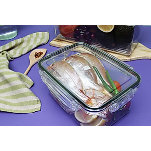 gotman Airtight Food Storage Containers Set, Rectangle 3pack(3 Containers + 3 Lids)- Tritan 100% |BPA-Free Meal Prep Container | Microwave, Freezer and Dishwasher Safe | Leak-Proof Lids