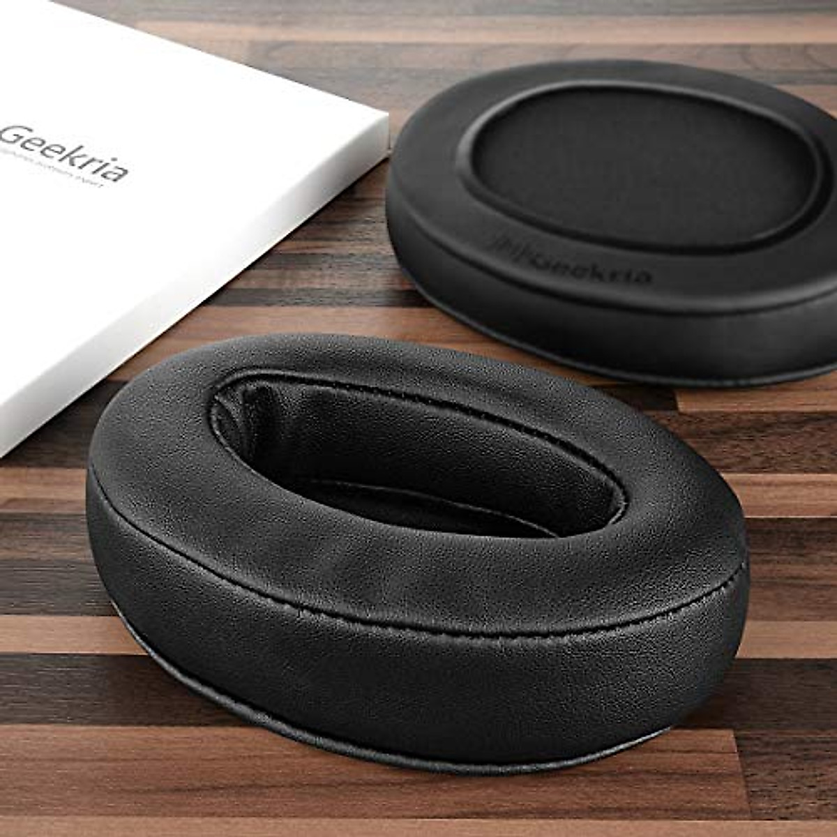 Geekria PRO Extra Thick Replacement Ear Pads for Audio-Technica ATH-M50X M50xBT2 M60X M40X M30X M20X M10X Headphones Ear Cushions, Ear Cups Cover Repair Parts (Black)