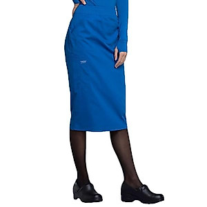 Scrubs Uniform Skirt Workwear Professionals, Rib-Knit Waist, Soft Stretch WW510, XS, Royal