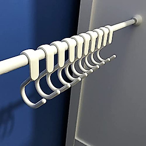 S Hook HSCGIN 10PCS White Plastic Multi Purpose S Hooks Heavy Duty S Shaped Hangers for Hanging Shirts, Towels, Hats, Pans Pots Cups Clothes Bags Towels Plants S Hanger