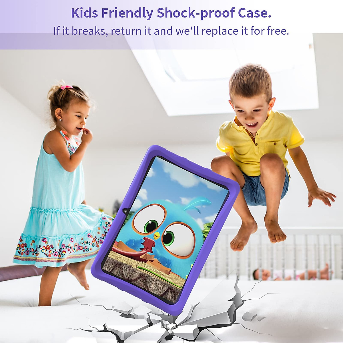 COLORROOM Android 13 Tablet for Kids 10inch Kids Tablet 64GB 512GB Expand Parental Controls, Learning & Play, Dual Camera, WiFi, Bluetooth, 1280 * 800 Touch Screen, Games Tableta with YouTube