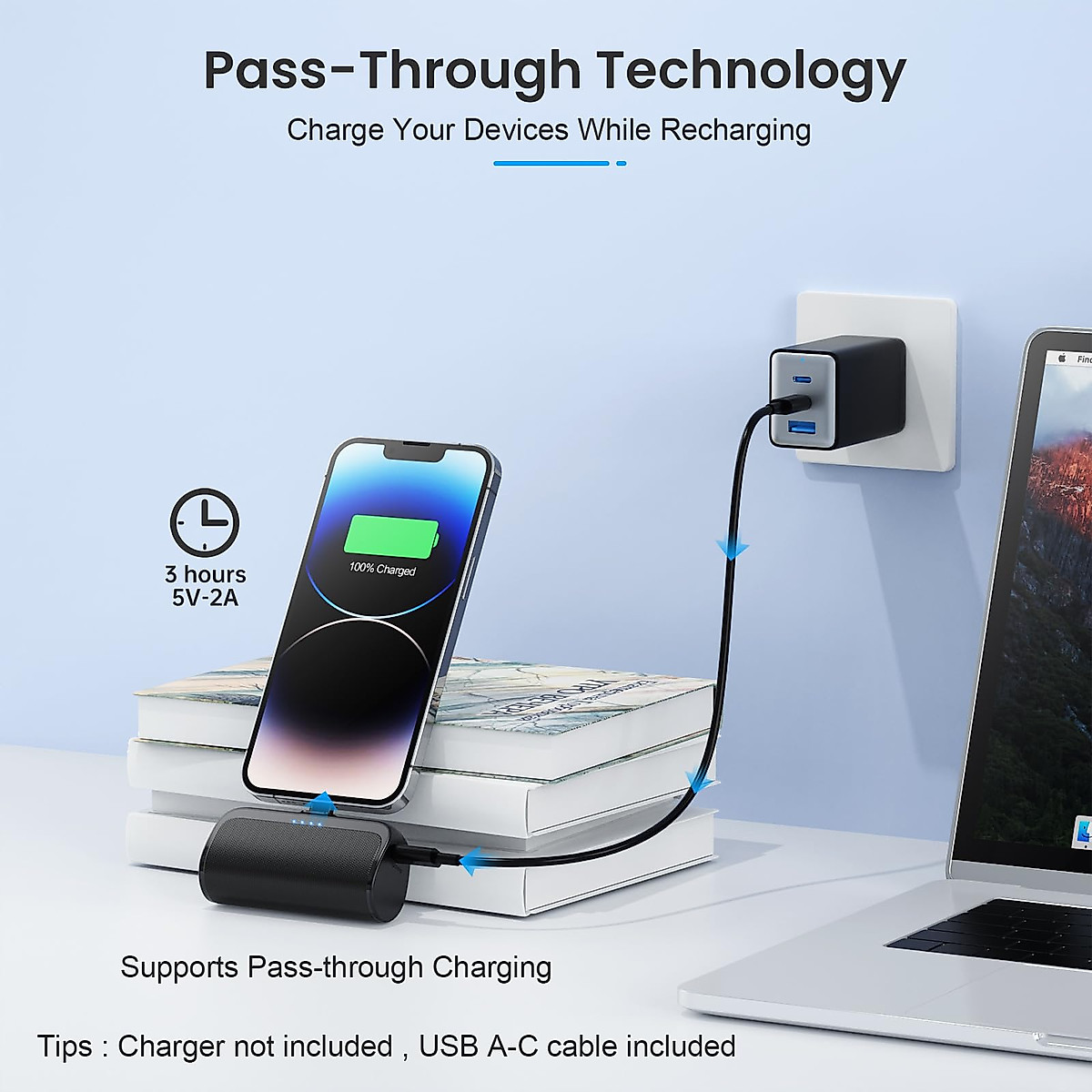 [2 Pack]Portable Charger for iPhone,5200mAh Mini Power Bank 20W PD Fast Charging Battery Pack,Portable Phone Charger Compatible With iPhone 14/14 Pro Max/13/13 Pro Max/12/12 Mini/11Pro/XS Max/XR/8/7/6