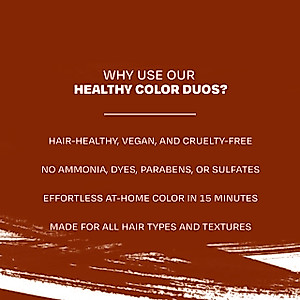 oVertone Haircare Ginger Healthy Duo - Semi-Permanent Color Depositing Conditioner & Daily Conditioner Set - Cruelty-Free Hair Color w/Shea Butter & Coconut Oil (Ginger)