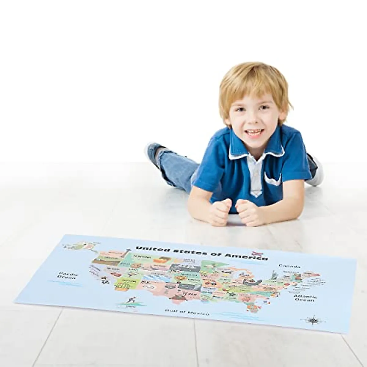 Mr. Pen- United States Map for Kids, 14.5”x 24.6”, Us Map for Kids ...