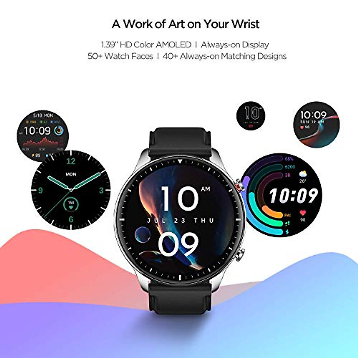 Amazfit GTR 2 Smart Watch for Men Android iPhone, 14-Day Battery Life, Alexa Built-in, Fitness Watch with GPS, Bluetooth Call, 90 Sports Modes, Blood Oxygen Heart Rate Tracker, 5 ATM Water Resistant