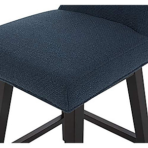 Amazon Brand – Stone & Beam Esme Memory-Swivel Counter-Height Barstool, 39.4"H, Cadet Blue