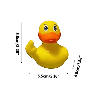 Rubber Ducks, 2.28" Middle Finger Rubber Duck, Cute Small Rubber Ducks Funny Rubber Ducky Car Accessories for Car Dashboard Decorations (5 Pack)