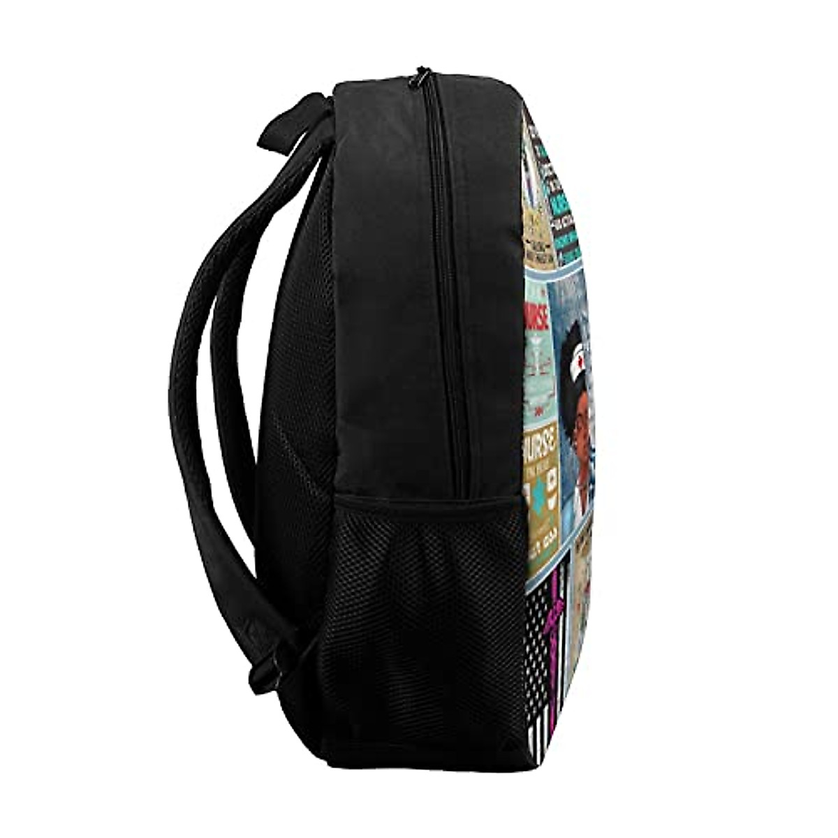 17 Inch Nurse Backpack Cool Nurse Theme Backpack Lightweight Waterproof Laptop Backpacks Casual Bags Gifts for Girls Women