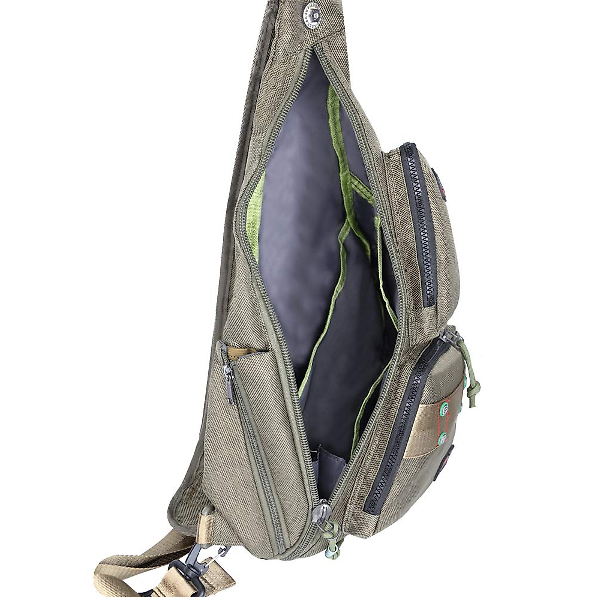 Larswon Sling Backpack, Sling Bag, Crossbody bag for Women Small Backpack Men Backpacks for Small Laptop Tablets Army Green