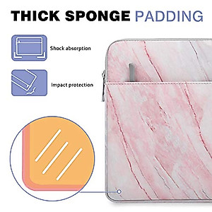 MoKo 11 Inch Tablet Sleeve Bag Carrying Case Fits iPad air 5 10.9" 2022, iPad Pro 11 M2 2022-2018, iPad 10th 10.9, iPad 9/8/7th Gen 10.2, iPad Air 4 10.9/Air 3 10.5, Tab S8 11"/Tab A, Pink Gray Marble