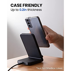 Wireless Charger, Wireless Phone Charger Samsung S22/S21/S20/S10/S9 +/Ultra, Note 20/10/9 Wireless Charging Stand for iPhone 14/13/12 Pro Max/Pro/Mini, SE 11 X XR XS MAX X 8 Plus (Adapter Included)