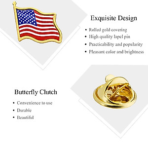 50 PCS American Flag Lapel Pins -50 USA Waving Flag Pins United States US Badge Pins brooch for patriotic display -50 pack