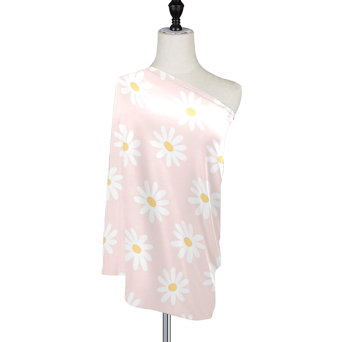 Stretchy Baby Car Seat Canopy - Daisy Flowers Infant Stroller Cover Multi Use Carseat Canopy Nursing Cover for Girl