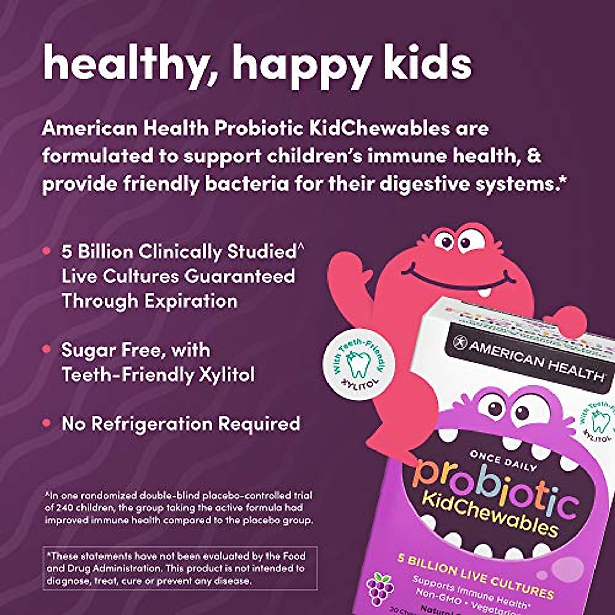 AMERICAN HEALTH Probiotic Kid Chewables, 30 Count