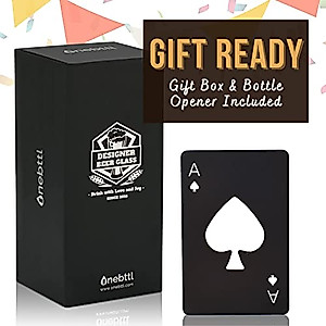 Onebttl Son Gifts, Beer Glass Mug for Son, Birthday Graduation Love Care Adulthood, from Dad Father Mom Mother Friends, 15oz/440ml - My Dear Son