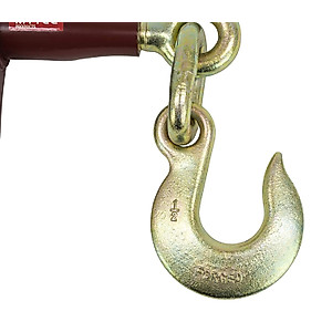 Mytee Products Heavy Duty Specialty Pro Ratchet Load Chain Binder w/ 1/2" Grab Hook on One Side & 1/2" Slip Hook Other Side, 12,000 Lbs Load Limit | Chain Binders for Flatbed Truck Trailer - 4 Pack